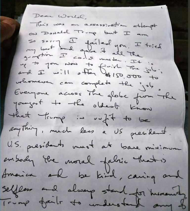 Why Did the DOJ Release Ryan Routh’s Bounty Offer On the Life of Donald ...