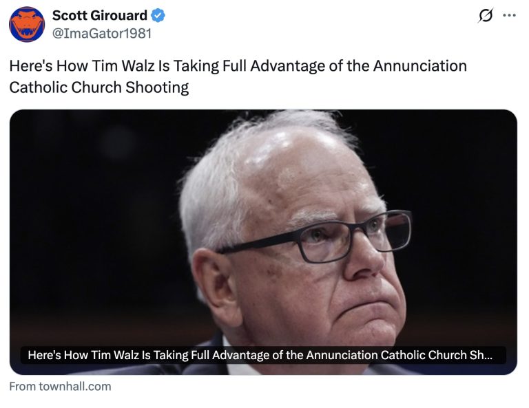 Naked Opportunism: Tim Walz Exploits a Tragedy to Add to Minnesota’s ...